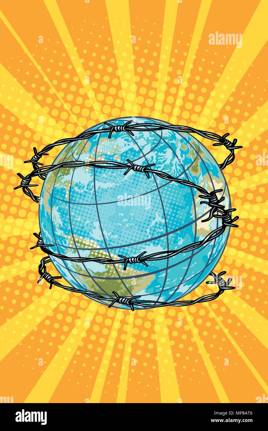 Blue earth globe white map Stock Vector Images - Alamy