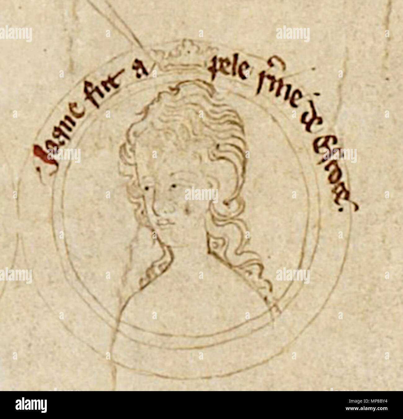 . English: Princess Joan of the Tower, Queen of Scotland . circa 1300–c ...