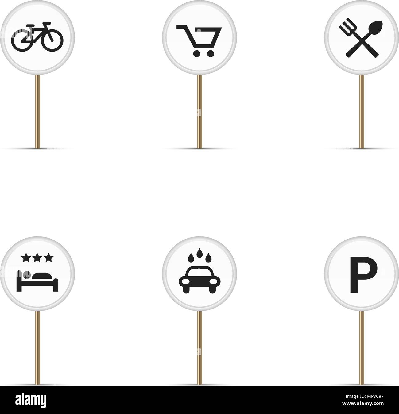 Parking icon marker park hi-res stock photography and images - Alamy