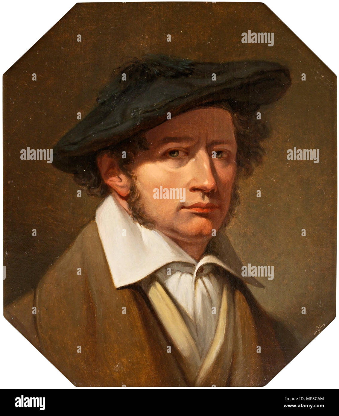 Self-portrait . 722 Johan Gustaf Sandberg-self portrait Stock Photo - Alamy