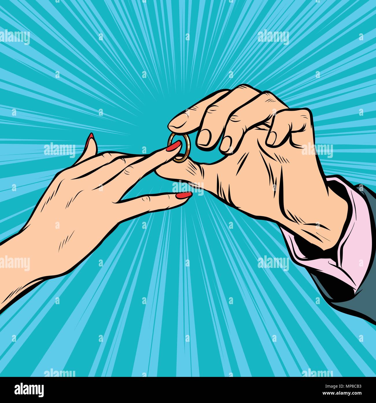 Wedding proposal ring Stock Vector Images - Alamy