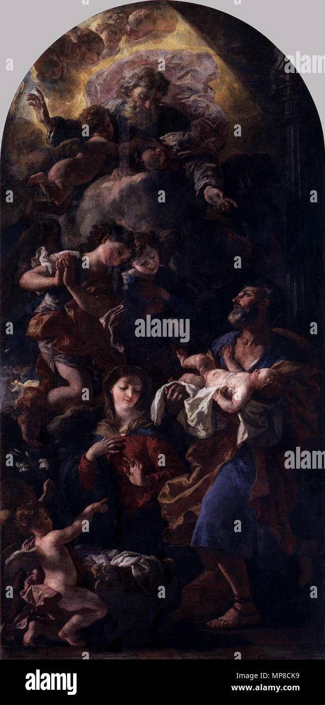 English: Holy Family and God the Father 1681. 724 Johann Carl Loth ...