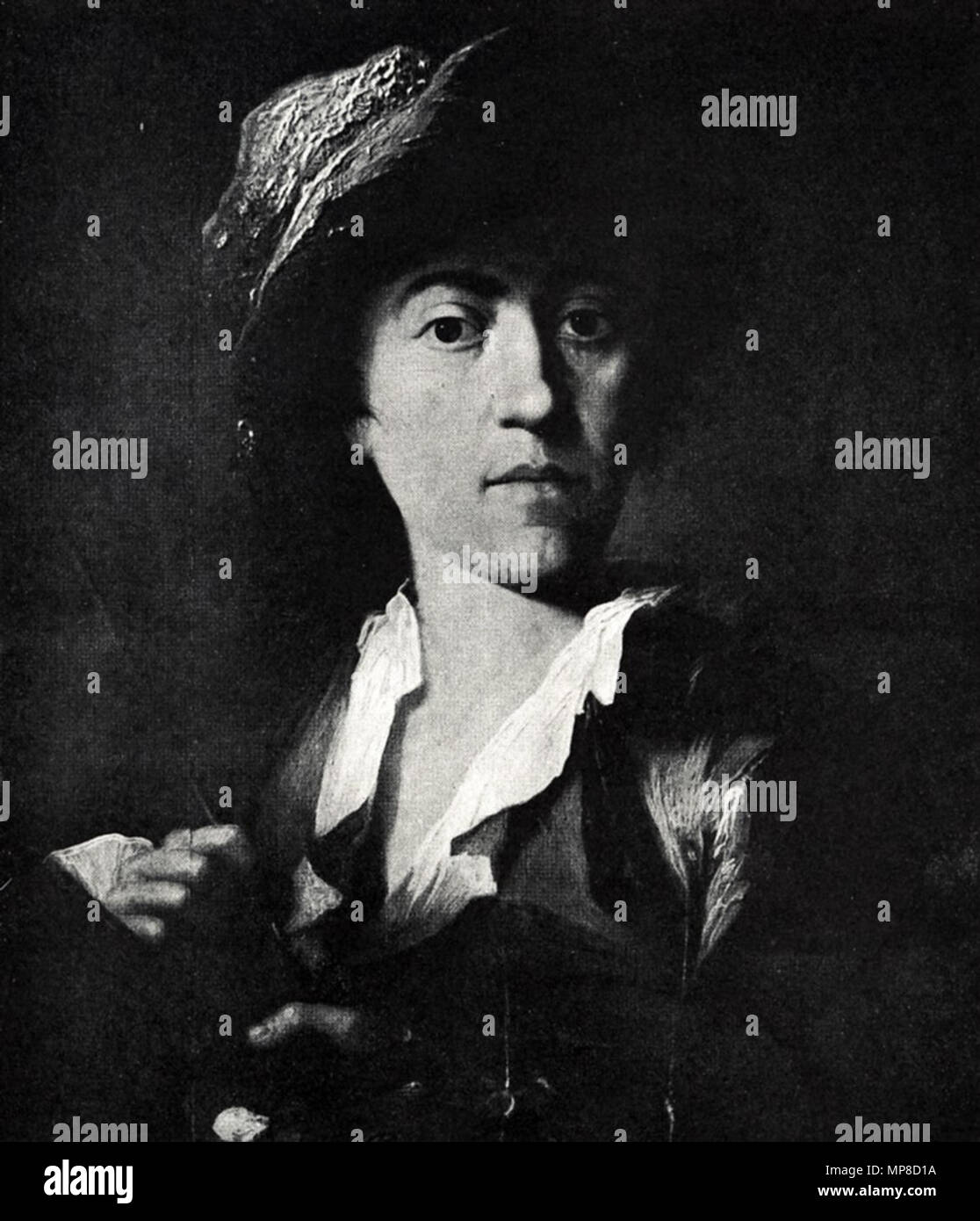 Self-portrait. Deutsch: Selbstbildnis des Malers Johann Georg Trautmann ...