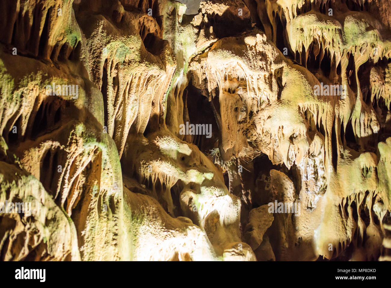 Stalagmite and stalactite, Resava cave largest cave systems in Serbia ...