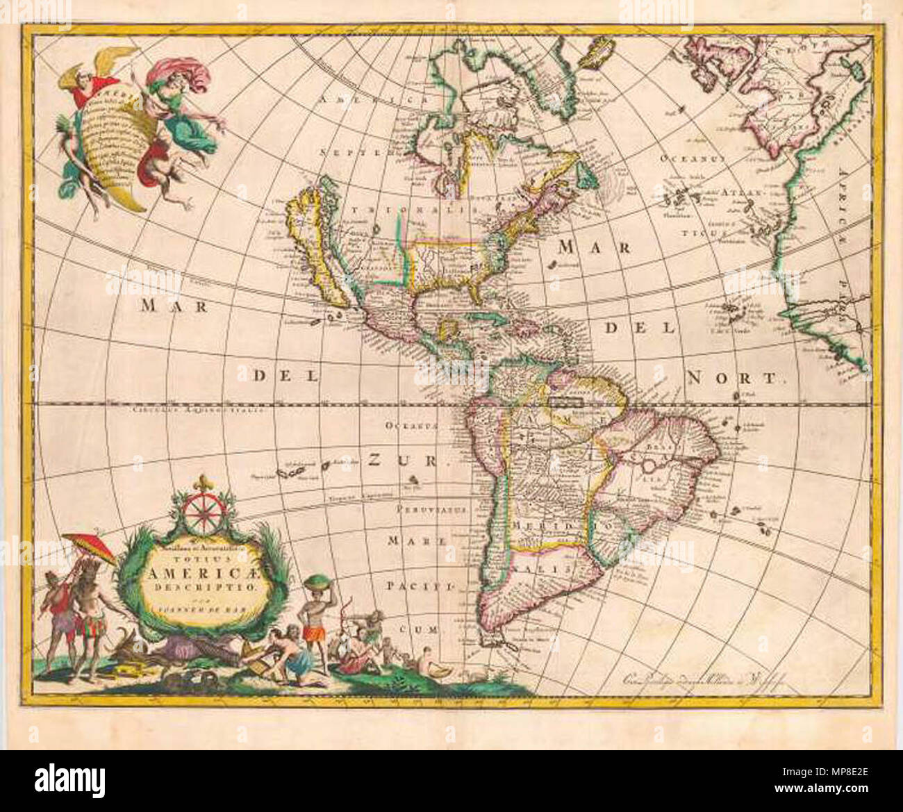 English: Novissima et Accuratissima Totius Americae Descriptio circa ...