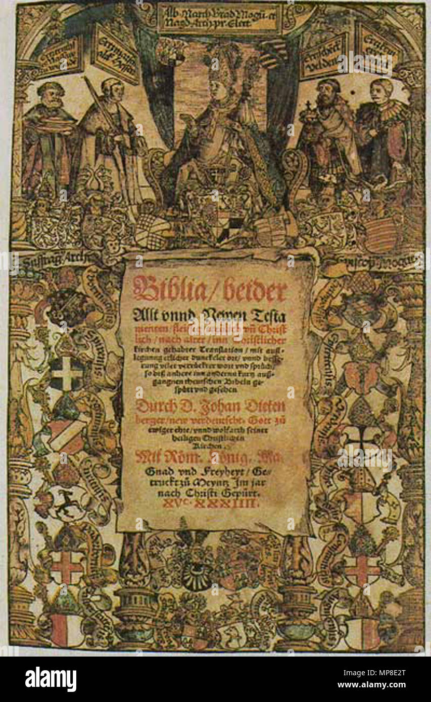 First translation of the bible by martin luther hi-res stock ...