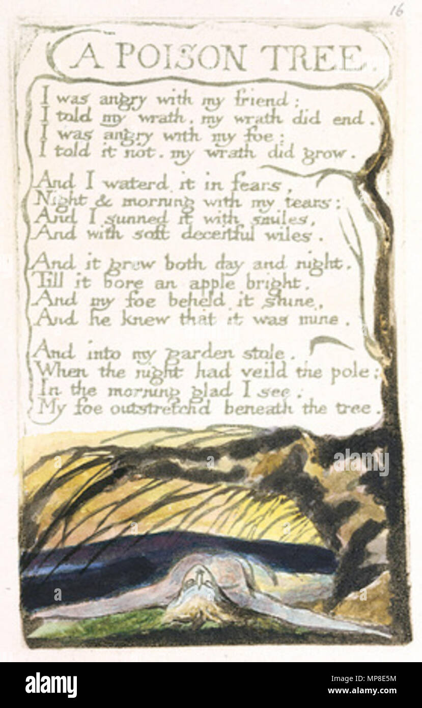 William blake a poison tree hi-res stock photography and images - Alamy