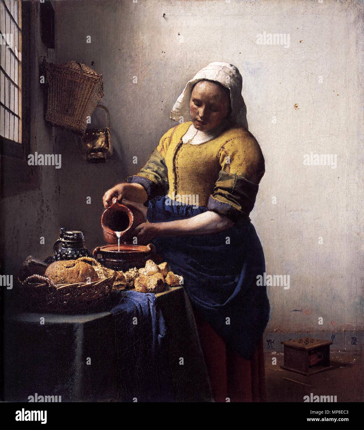 The Milkmaid circa 1658. 730 Johannes Vermeer - The Milkmaid - WGA24625 ...