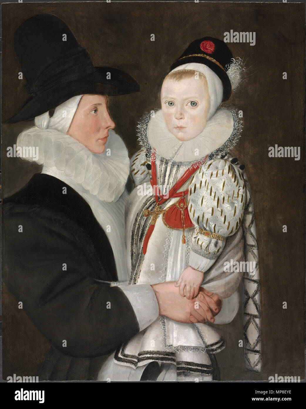 . English: Portrait thought to be John Dunch (born c. 1586) and his ...