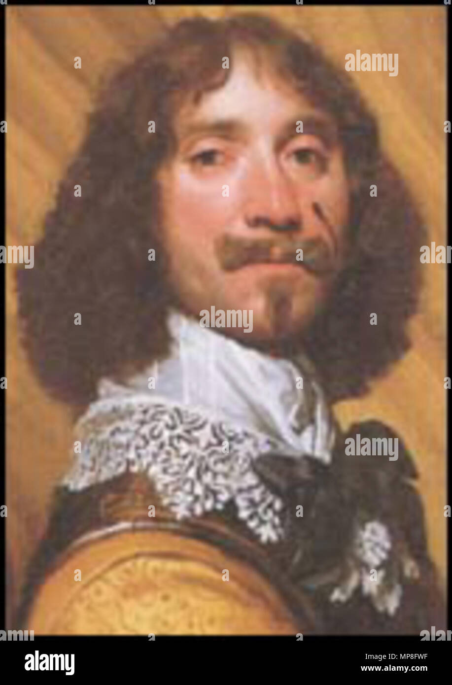 . John Byron, 1st Baron Byron (1599-1652) . Contemporary portrait. Seems to be a cut-out from ...