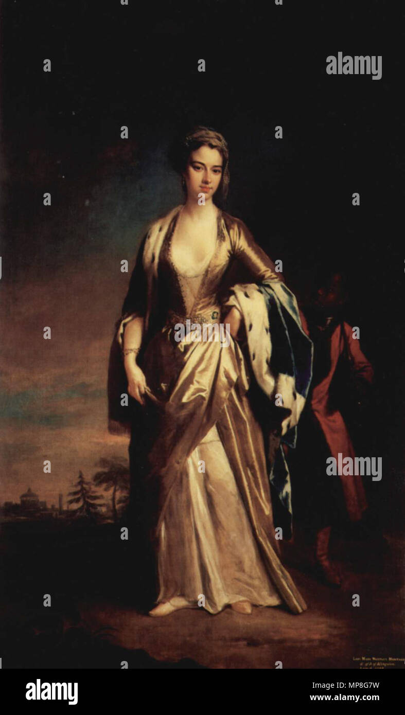 Portrait of Lady Mary Wortley Montagu (1689-1762) 1725. 737 Jonathan ...