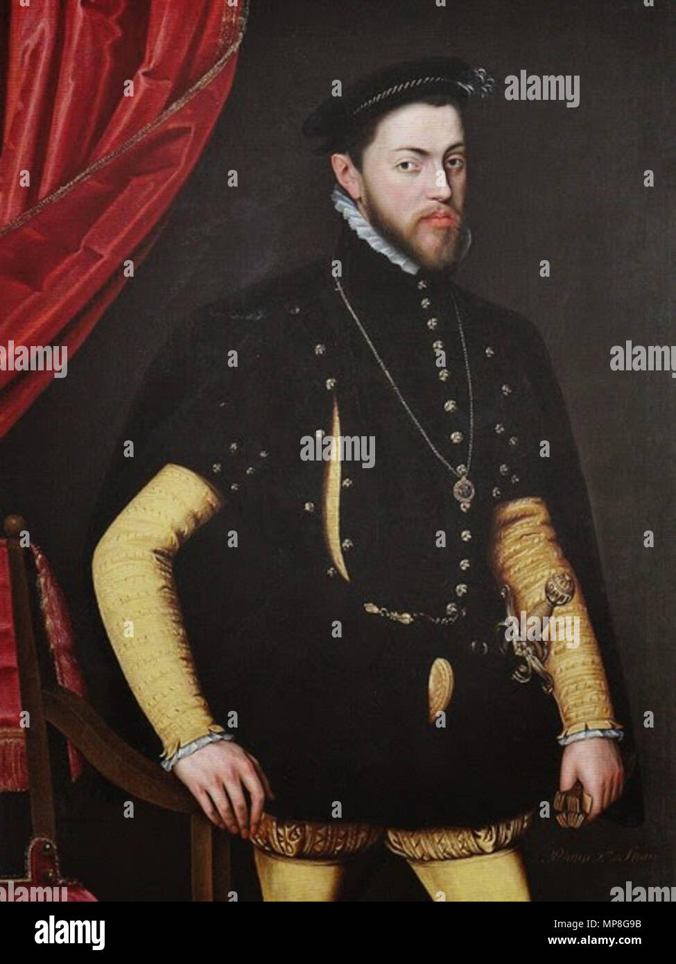 Portrait of Philip II of Spain circa 1554. 737 Jooris van der Straeten ...