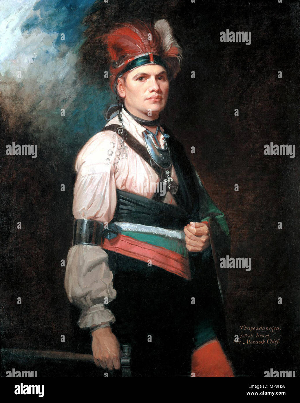 Portrait of Joseph Brant.. Brant was visiting England with Guy Johnson ...