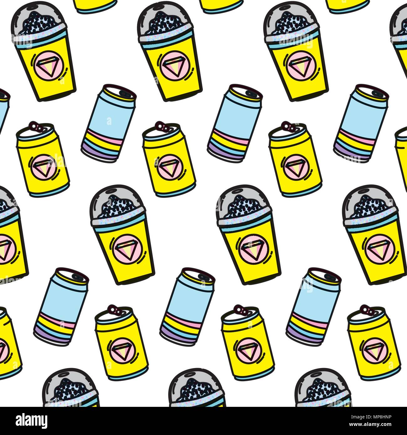 color refreshing soda and smoothie beverages background Stock Vector ...