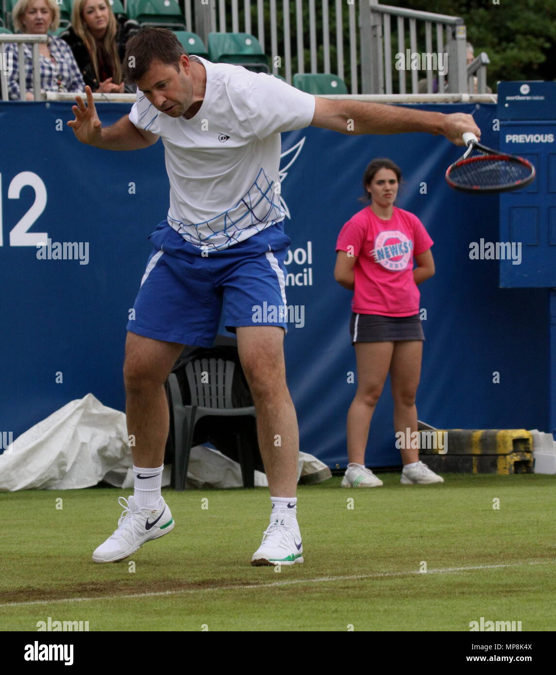 Liverpool, uk British tennis player Barry Cowen plays at Liverpool ...