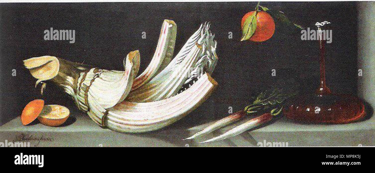 749 Juan van der hamen y León - Cardone mit Rettich, Orangen und ...