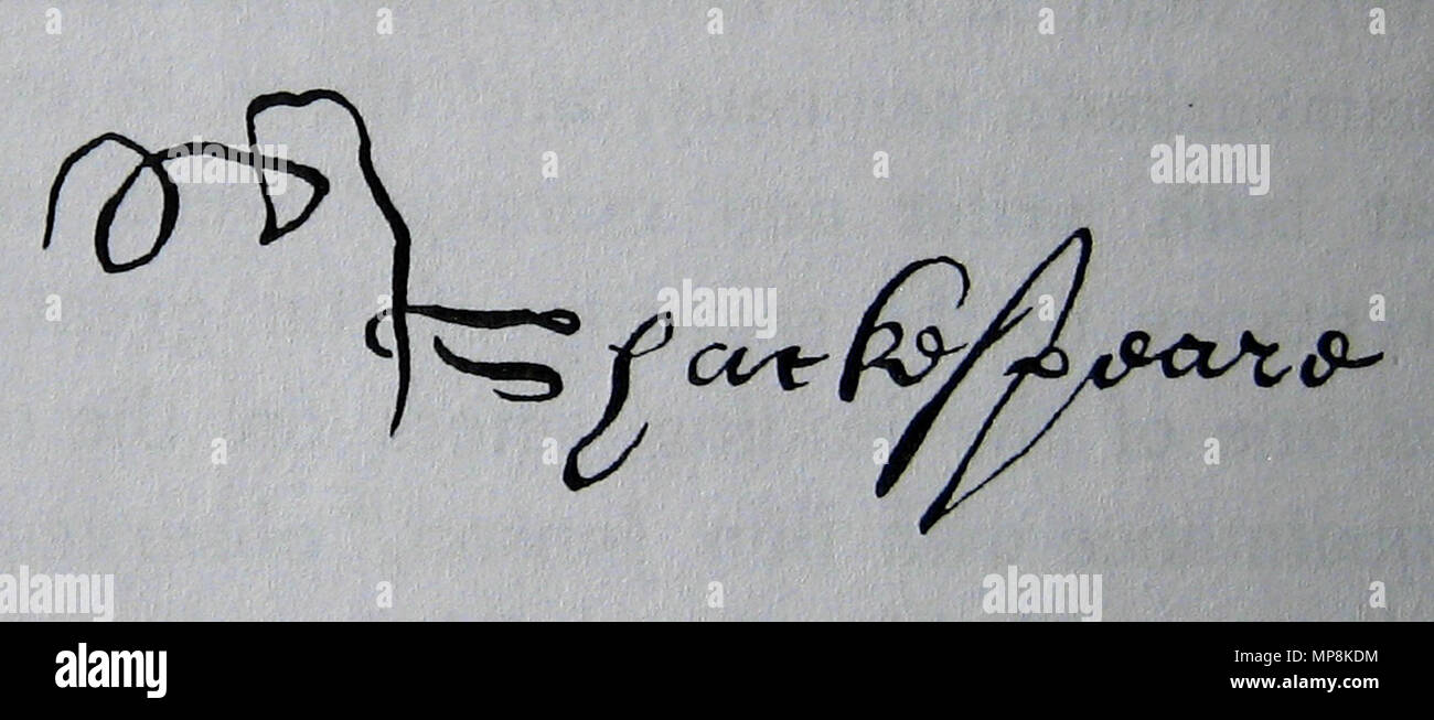 . Facsimile of the signature of Judith Shakespeare, from a deed of ...