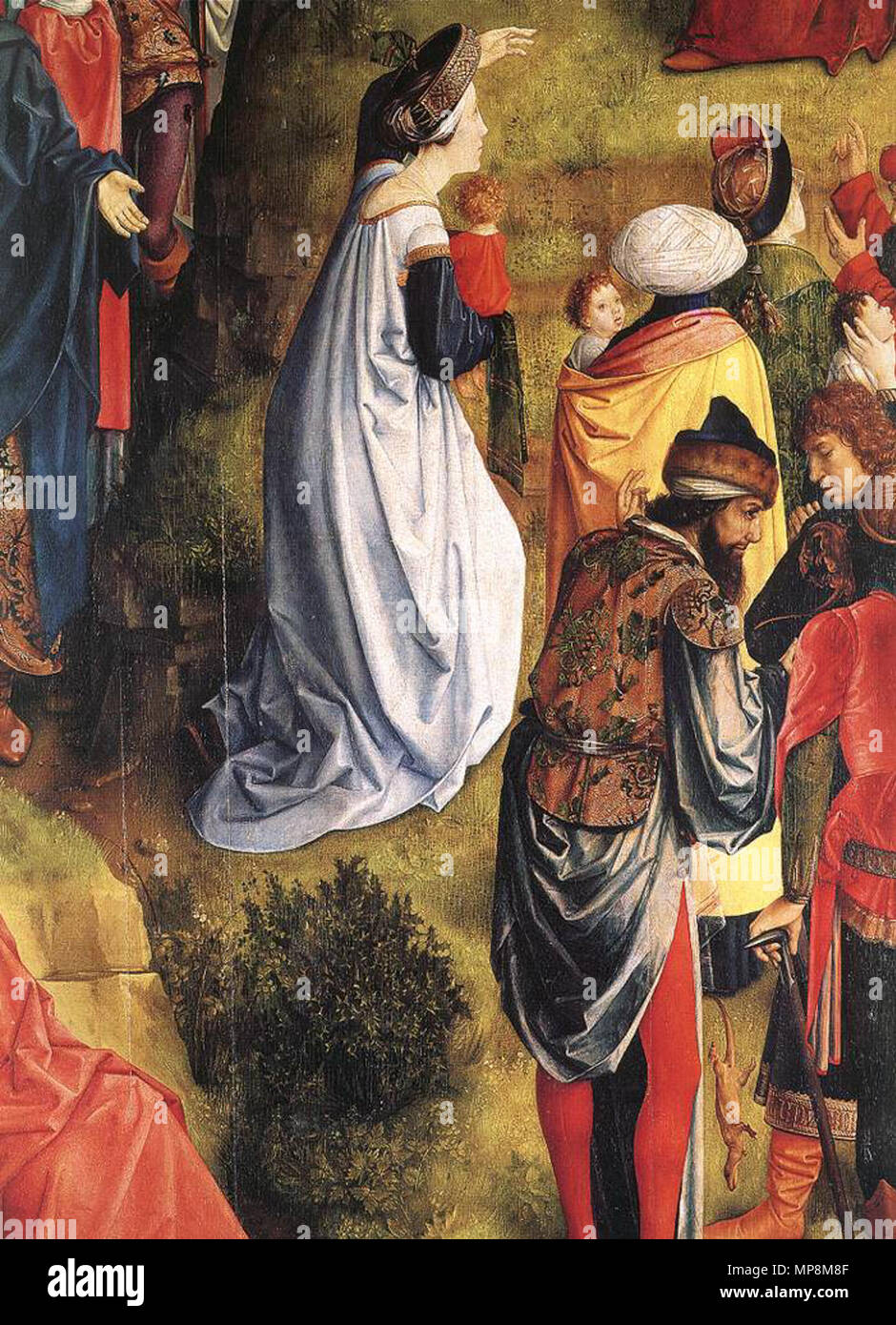 English: Calvary Triptych (detail) between 1465 and 1468. 753 Justus van Gent - Calvary Triptych ...