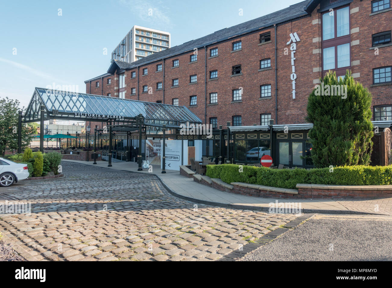The Victoria and Albert Marriott hotel in Manchester, UK Stock Photo ...