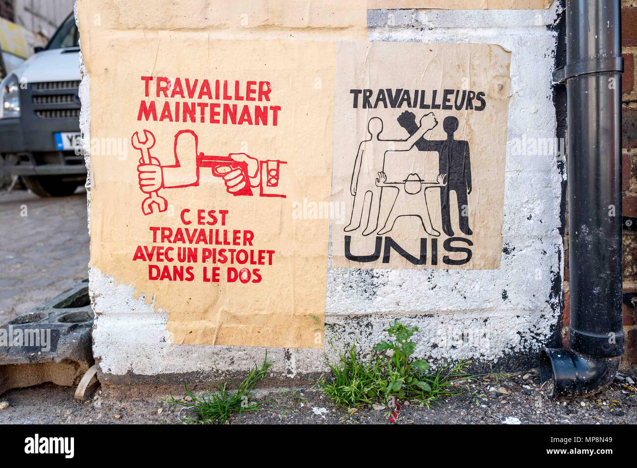 French graffiti in Brighton's North Laine area Stock Photo - Alamy