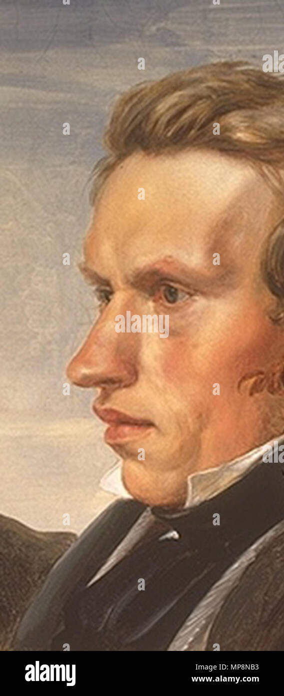 Karl Ferdinand Sohn. Ausschnitt aus: Hübner, Julius, Dreierporträt der ...