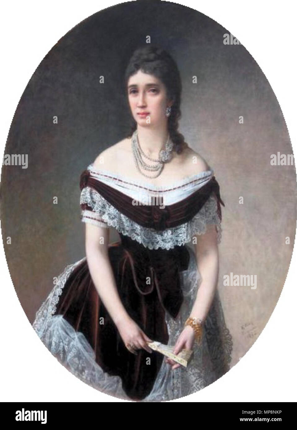 Polish: Portret damy Portrait of a Lady 1875. 760 Karol Miller ...