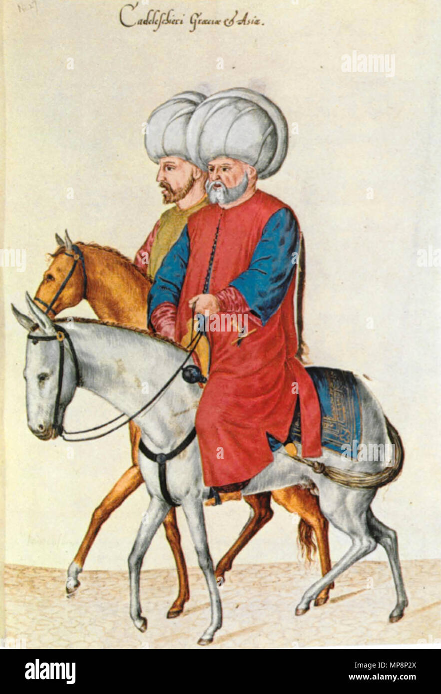 . English: The two Ottoman kazaskers (army judges), one responsible for ...