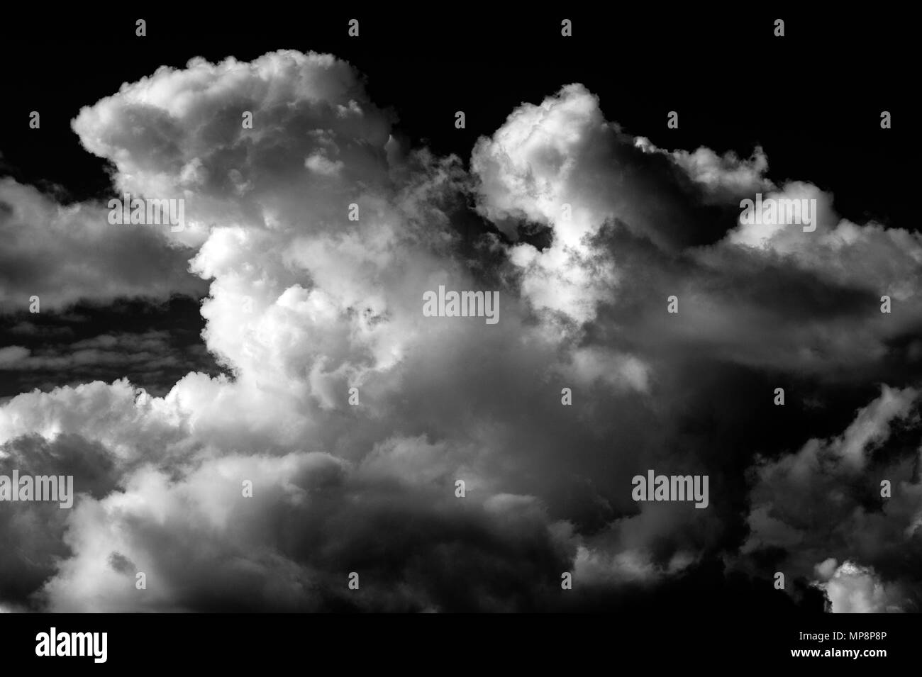 Cumulus Conjestus clouds toward sunset with vertical growth Stock Photo ...