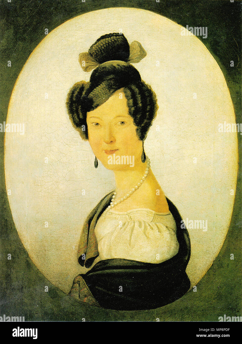 German: Dame mit Perlenkette 19th century. 763 Kersting - Dame mit ...