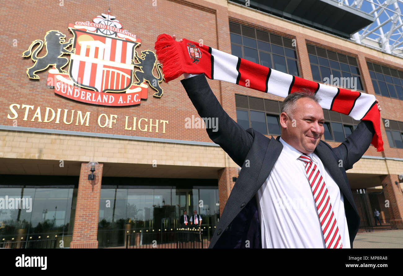 Sunderland new owner Stewart Donald poses for a picture after the press ...