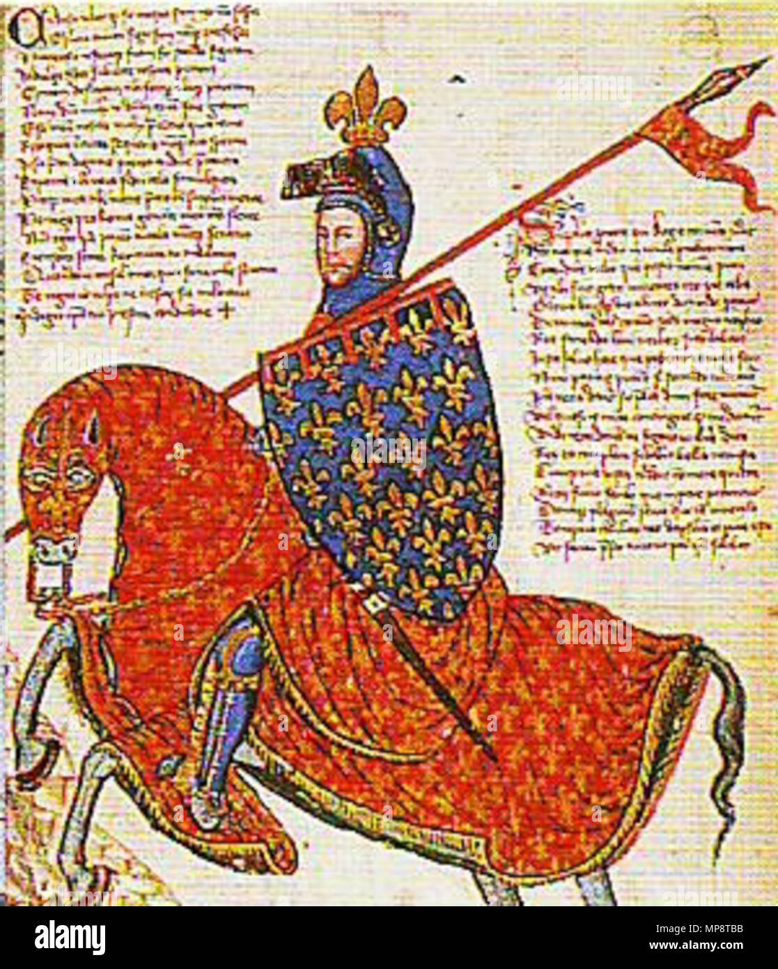 . Knight of Anjou, miniature by anonymous master from Naples, Address ...