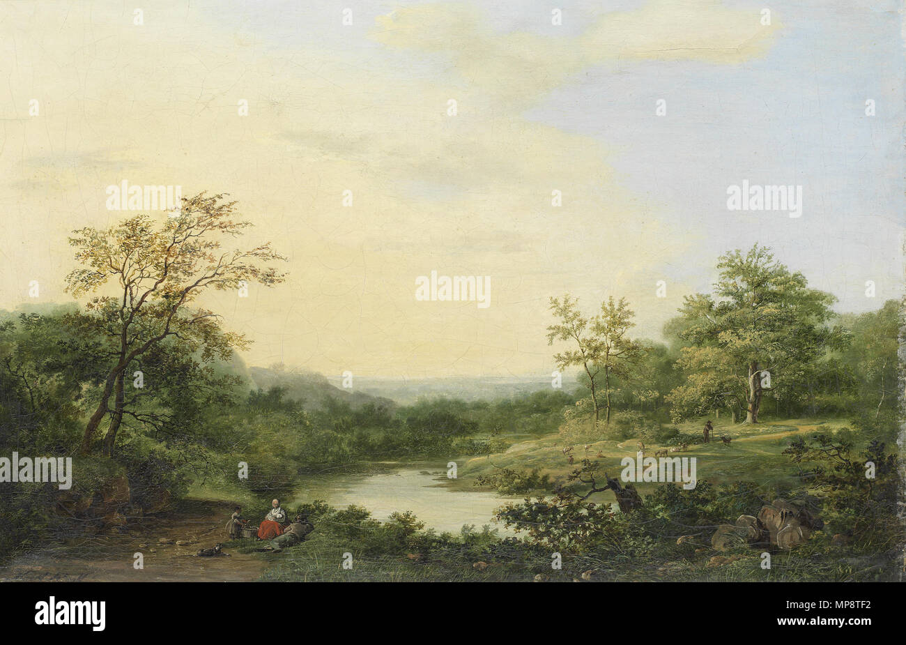 A romantic river landscape . 771 Hendrik Pieter Koekkoek - A romantic ...