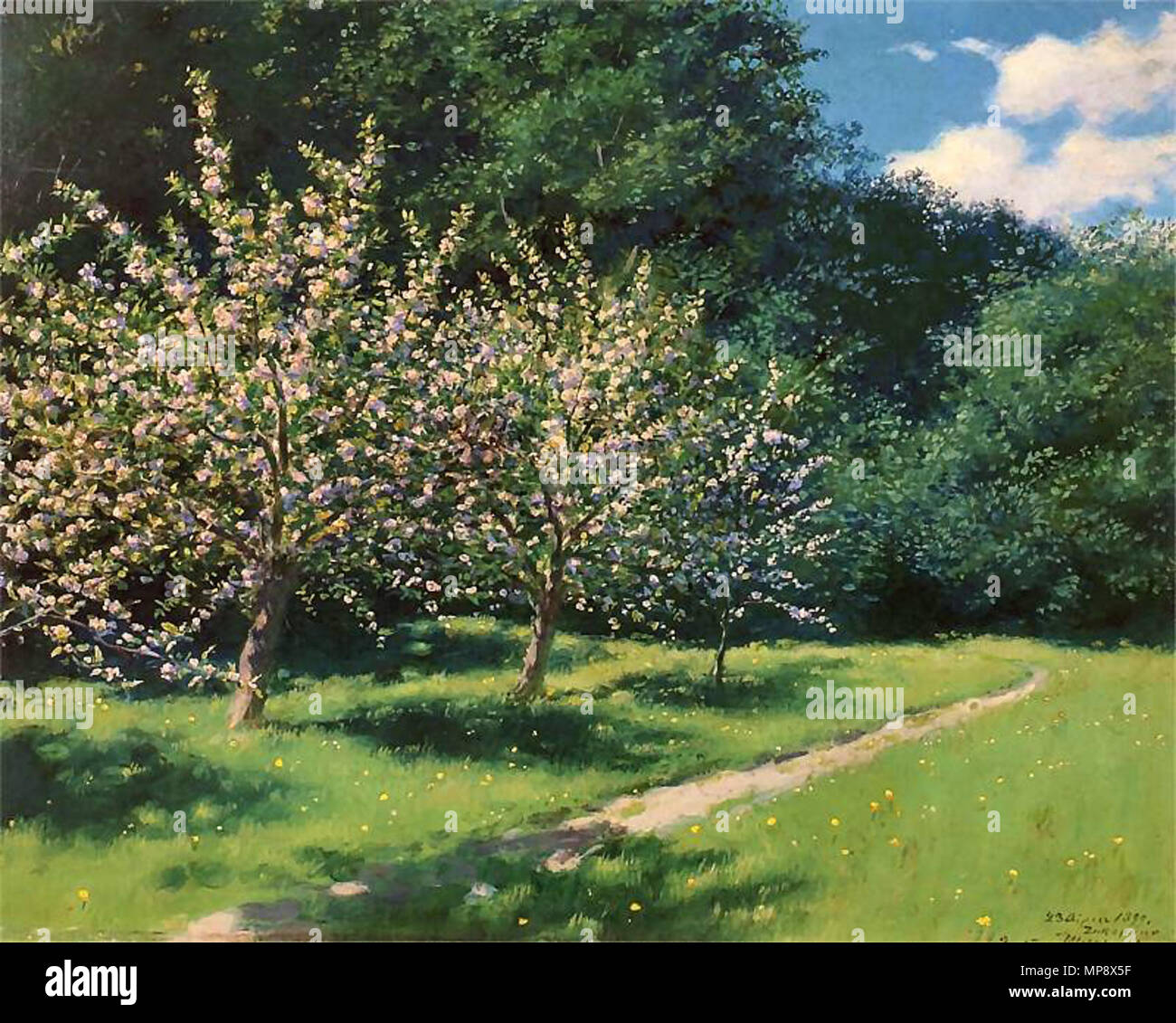 English: Apple trees in blossom. Polski: Kwitnące jabłonie 1899. 779 ...