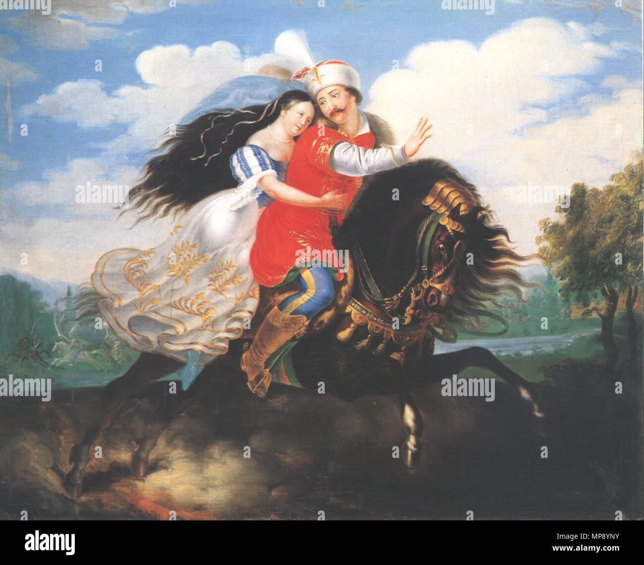 788 Laccataris The Flight of Mihály Dobozi c. 1830 Stock Photo - Alamy