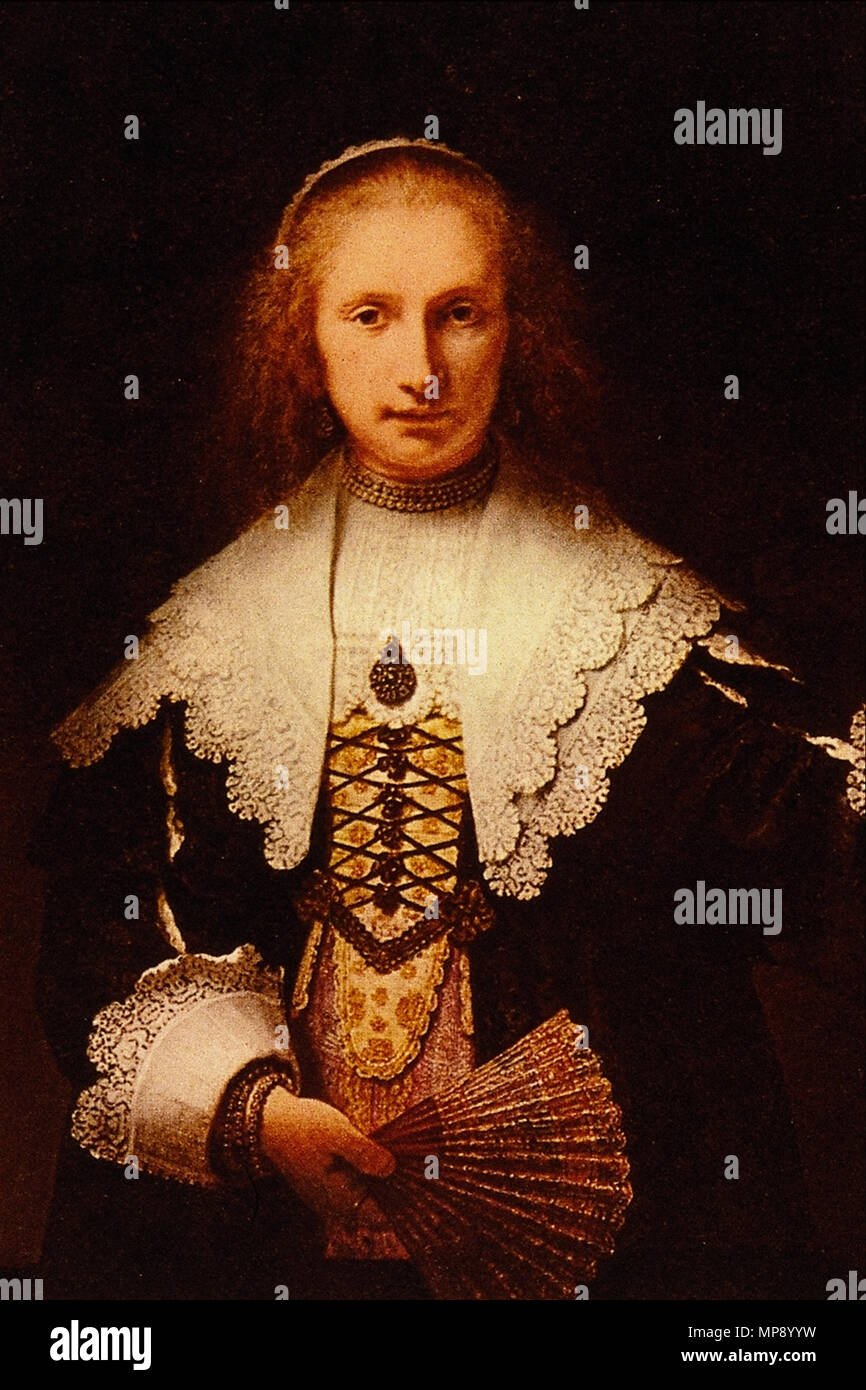 Lady with fan by rembrandt hi-res stock photography and images - Alamy