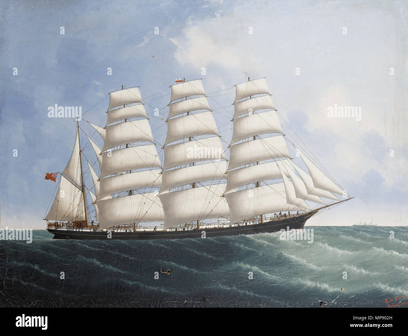 789 Lai Fong - The clipper ship ‚Lynton‘ at sea off Calcutta Stock ...