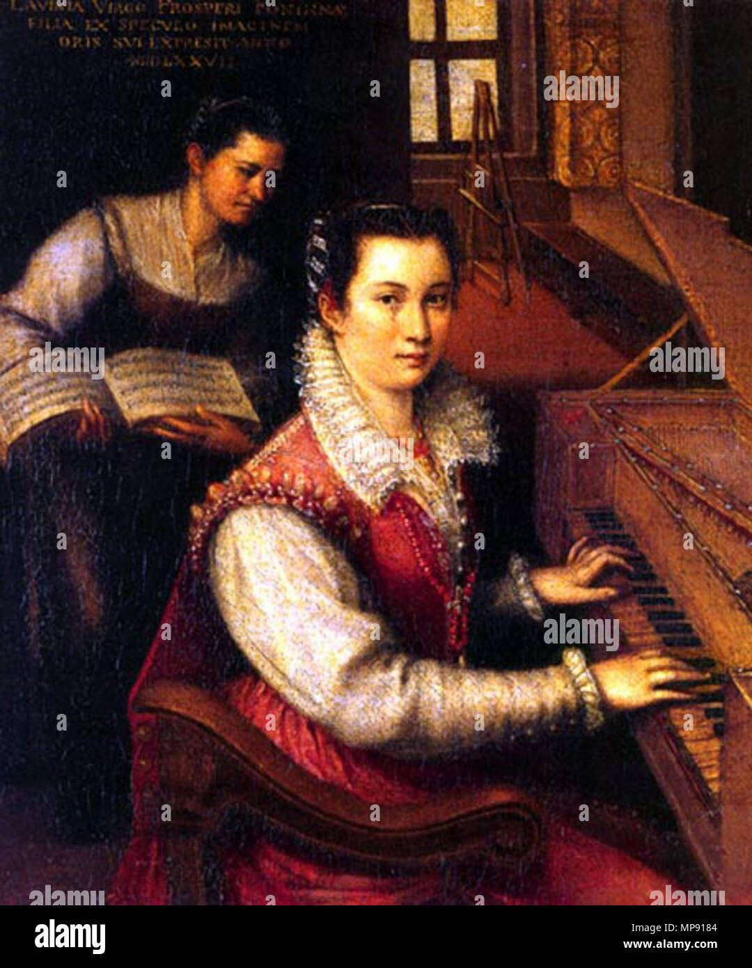 Self-portrait at the Virginal with a Servant. English: Self portrait of ...