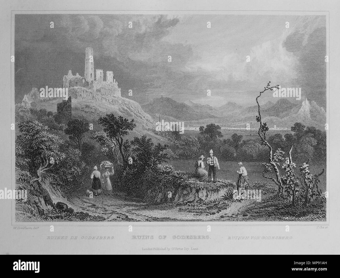 Godesberg ruins Black and White Stock Photos & Images - Alamy