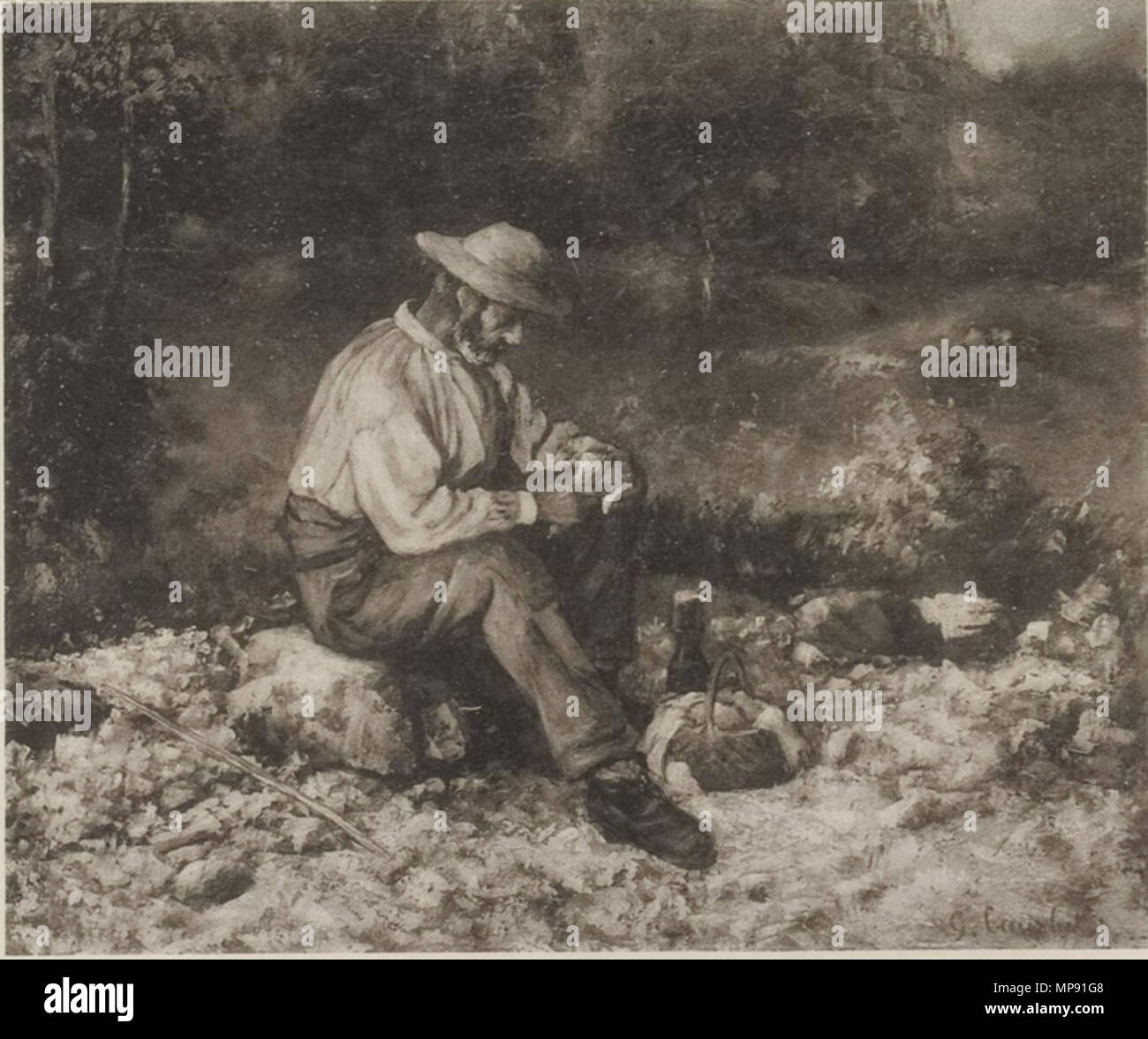 797 Le Déjeuner du casseur de pierre by Gustave Courbet Stock Photo - Alamy