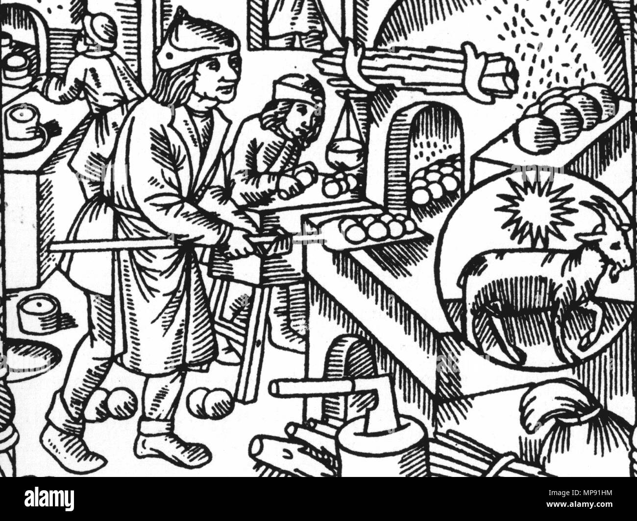 Medieval bakery Black and White Stock Photos & Images - Alamy