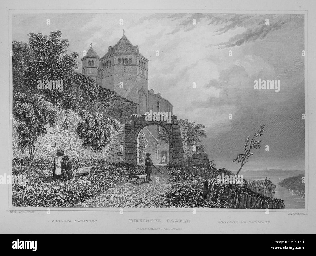 Rheineck castle Black and White Stock Photos & Images - Alamy