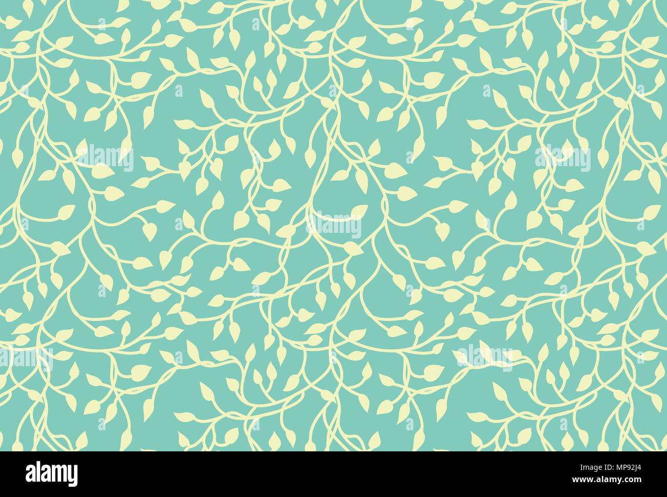 vines and ivy background with climbing leaves in yellow on a pastel ...