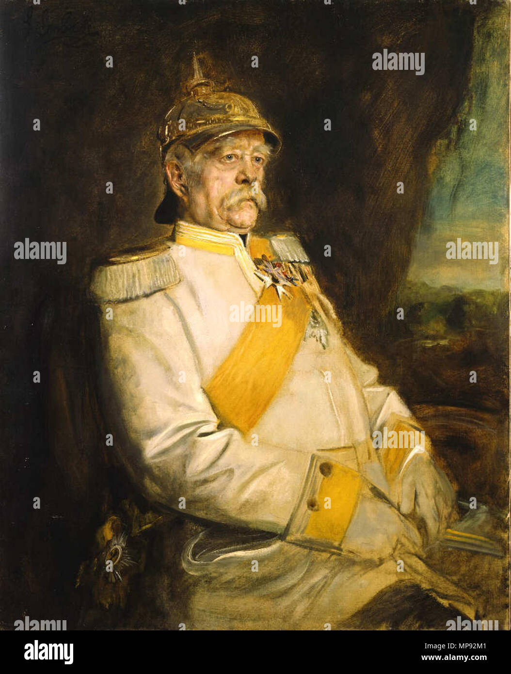 Portrait of Otto von Bismarck 1890. 802 Bismarckottovon Stock Photo - Alamy