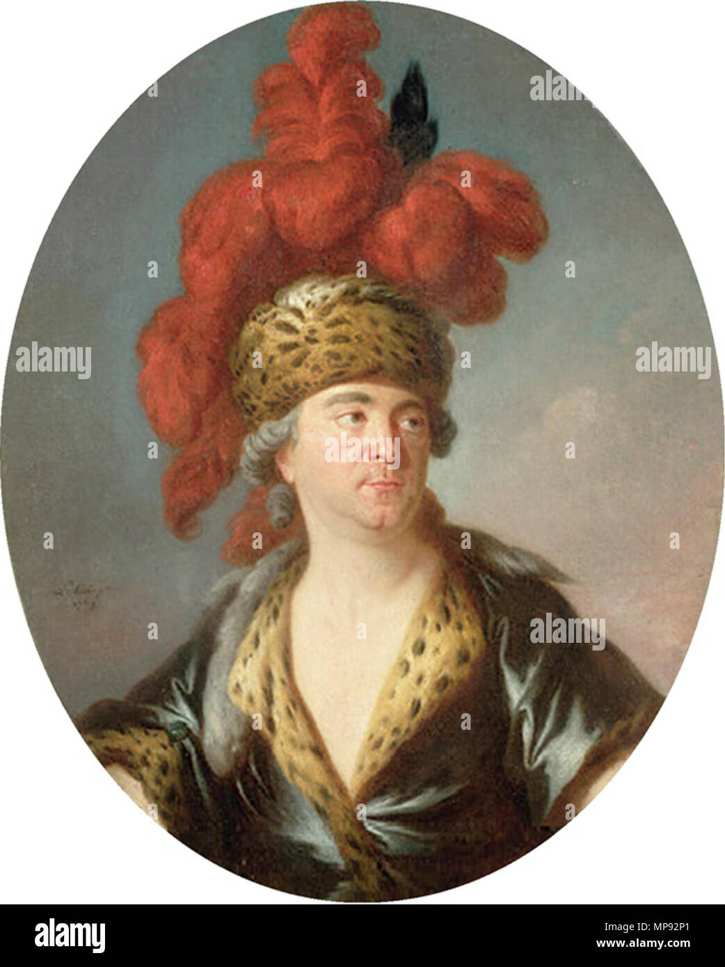 French: Portrait de Le Kain dans le rôle de Gengis Khan The Actor ...