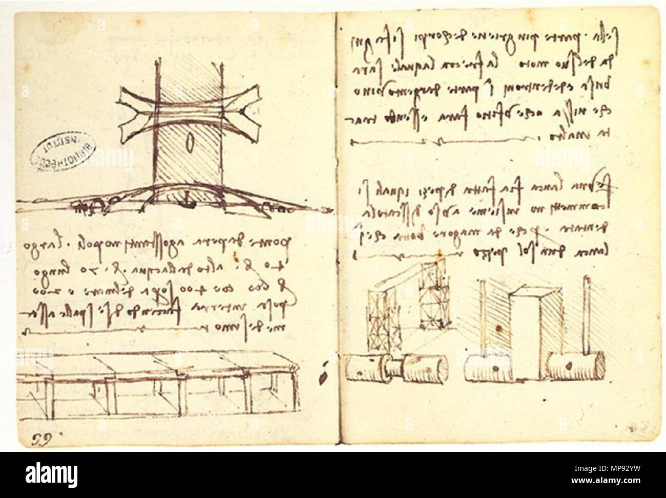 . English: Golden Horn Bridge designed by Leonardo da Vinci in 1502 ...