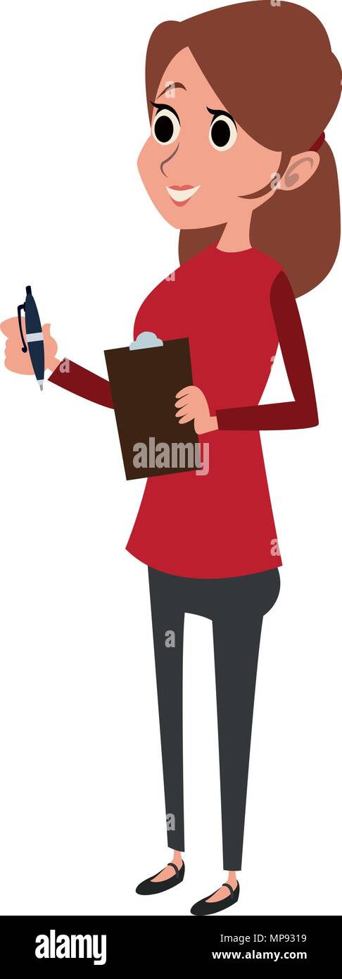 Secretary woman cartoon Stock Vector Image & Art - Alamy