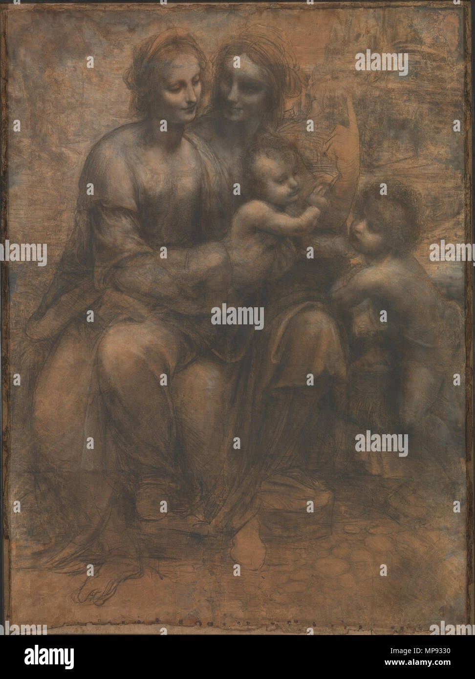 English: The Virgin and Child with Saint Anne and Saint John the ...