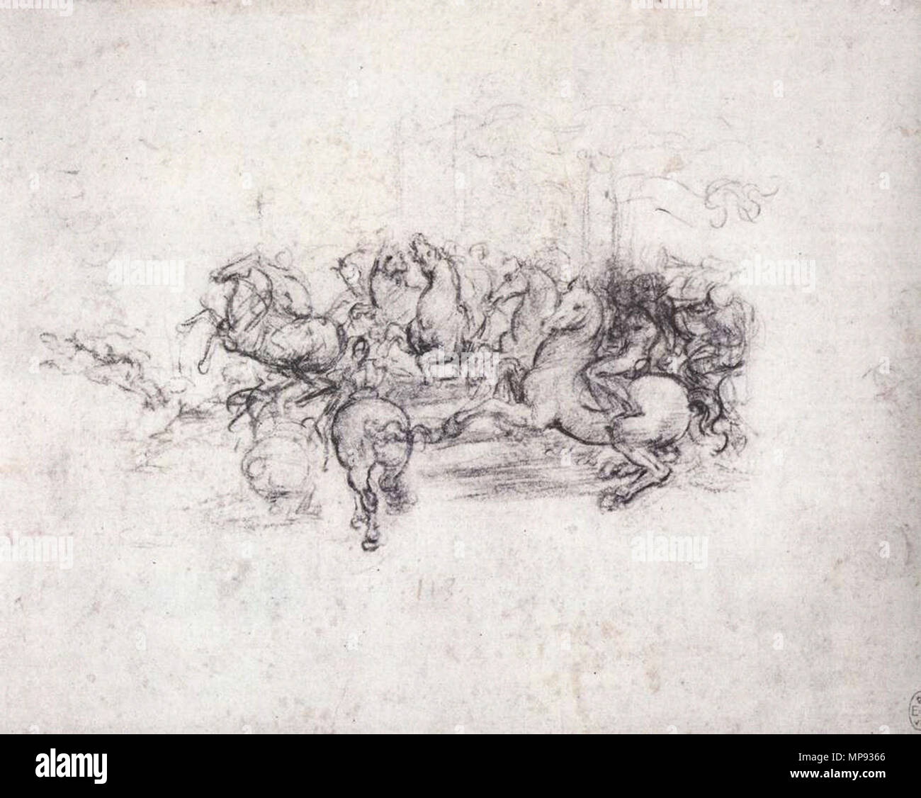 English: Group of riders in the Battle of Anghiari between 1503 and ...