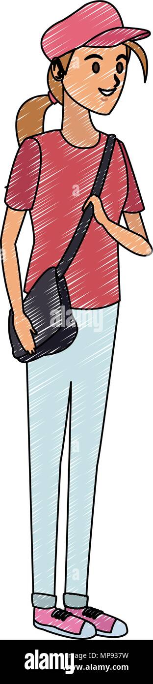Young woman cartoon scribble Stock Vector Image & Art - Alamy