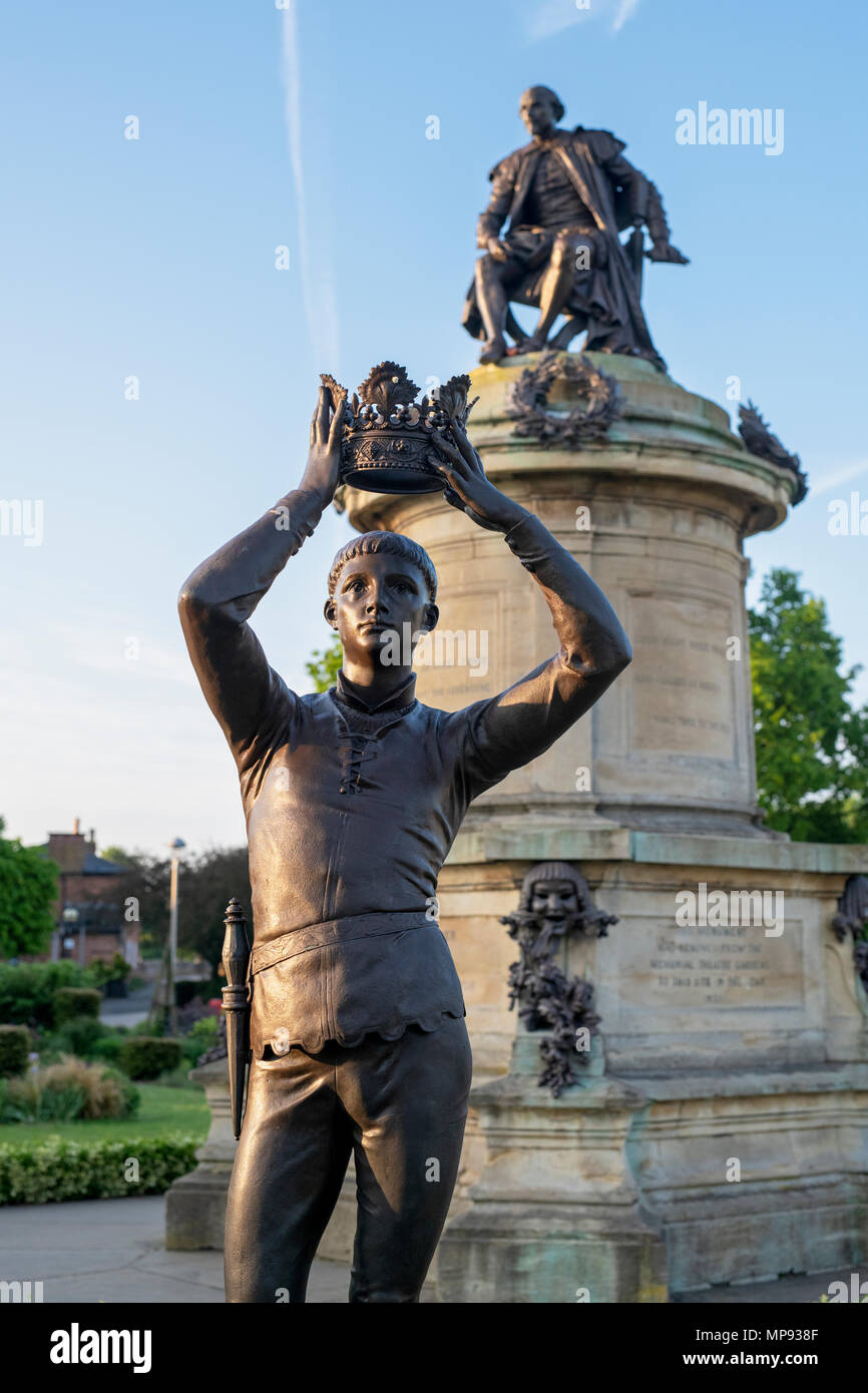 Prince Hal statue in front of the Gower memorial in the early morning ...